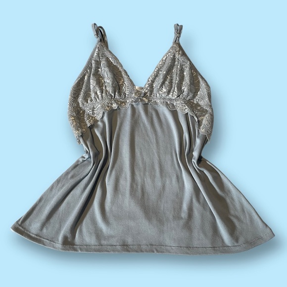 Intimates & Sleepwear | Flora Blue Lace Intimate Tank Top | Poshmark